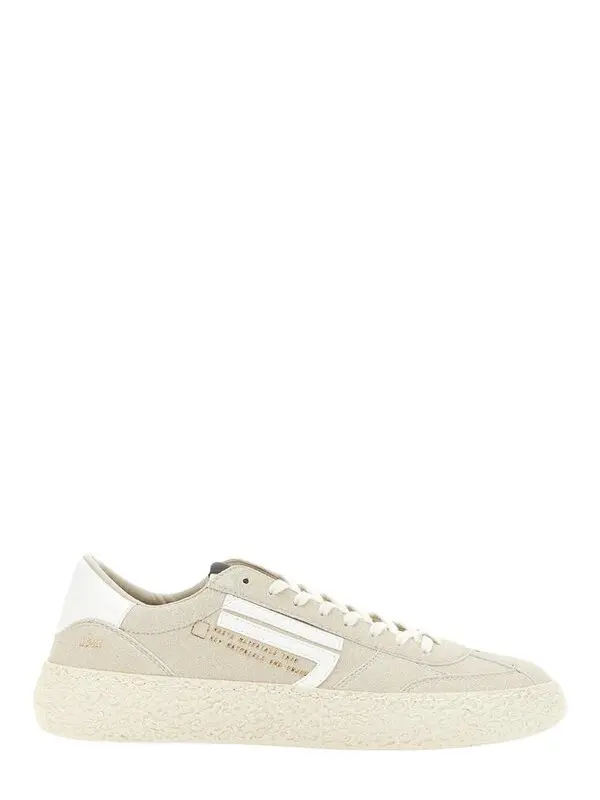 PURAAI Almond Toe Lace-up Sneakers - Beige