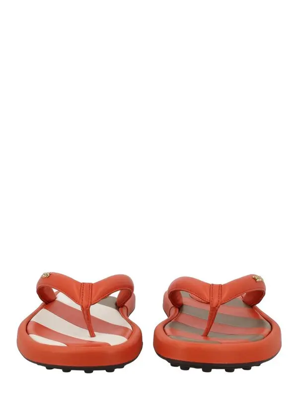 TOD'S Leather Thong Sandals - Orange