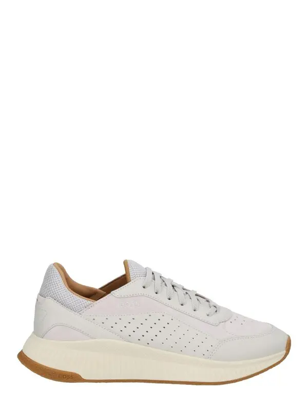 BOSS Leather Lace-up Sneakers - Grey