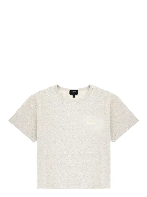A.p.c. Logo T-shirt In Cotton - Grey