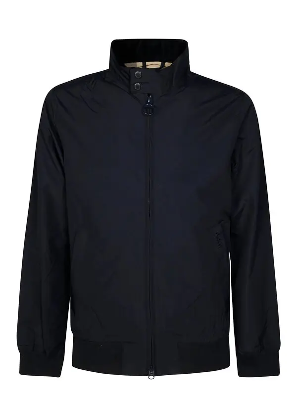Barbour Royston Button Zip Bomber Jacket - Blu