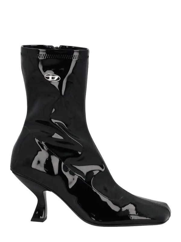 DIESEL® Patent Stretch Pu Ankle Boots - Black