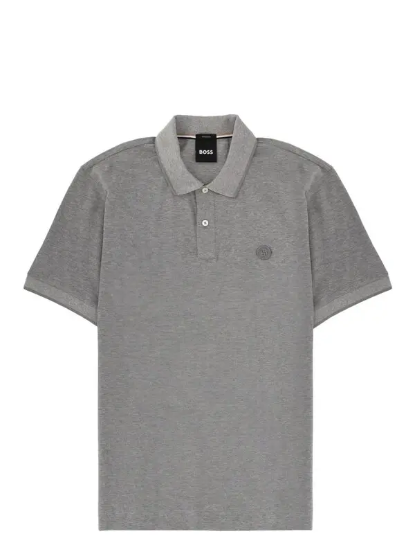 BOSS Classic 100% Cotton Polo Shirt For - Silver