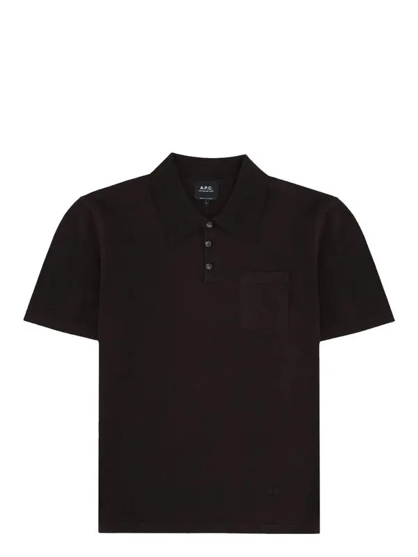 A.p.c. Classic Cotton Polo Shirt For - Brown