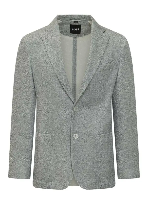 BOSS Soft Fabric Blazer - Open Blue