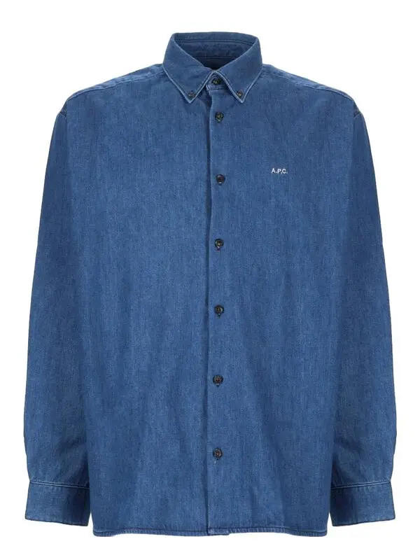 A.p.c. Classic Cotton Shirt For Spring/summer 2026 - Blue