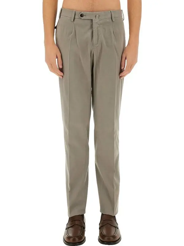 PT TORINO Tailored Gabardine Trousers - Grey