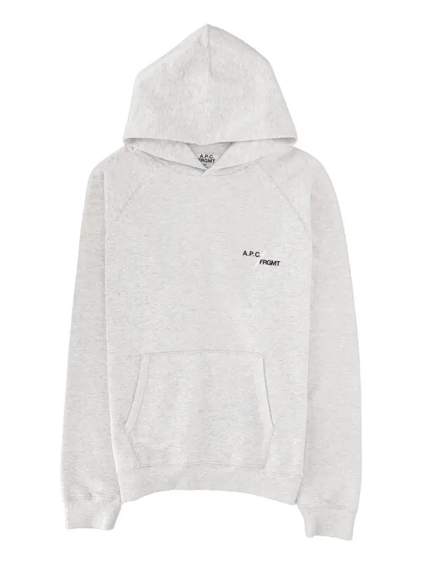 A.p.c. Logo Print Hoodie - Grey