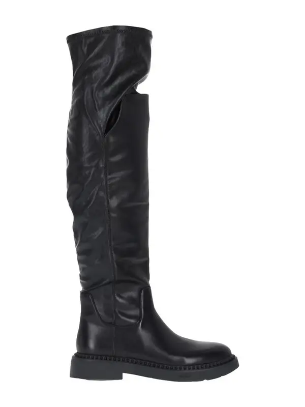 Ash Over-the-knee Boots With Cut-out Detail - Black