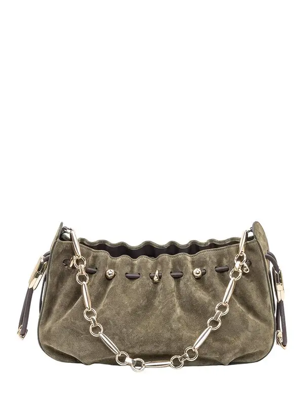 Zimmermann Suede Mini Clutch Bag - Olive