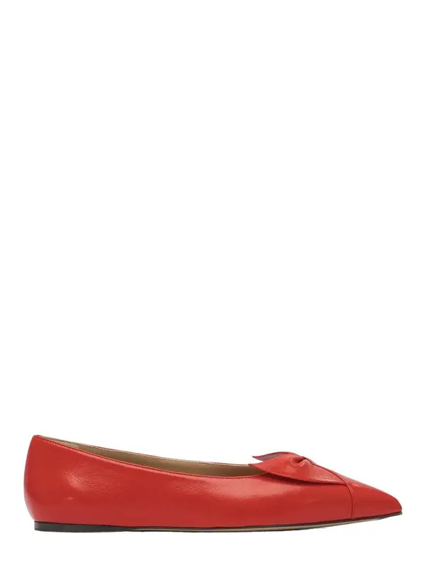 FERRAGAMO Soft Bow Ballet Flats - Red