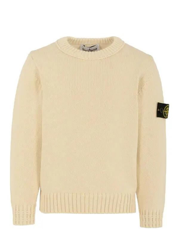 Stone Island Crewneck Logo Detail Knit - Multicolour