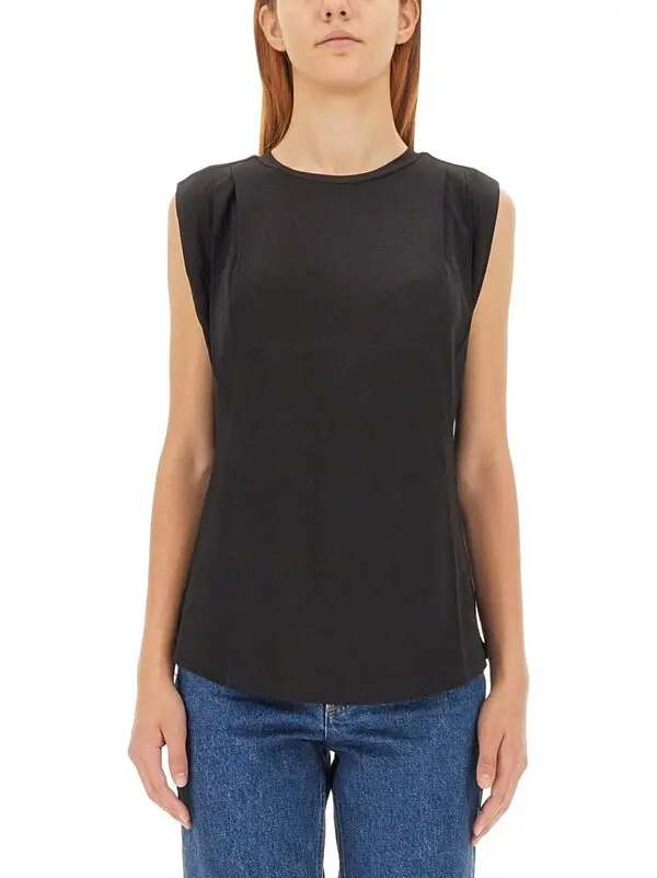 Michael Kors Viscose Blend Regular Fit Top - Black