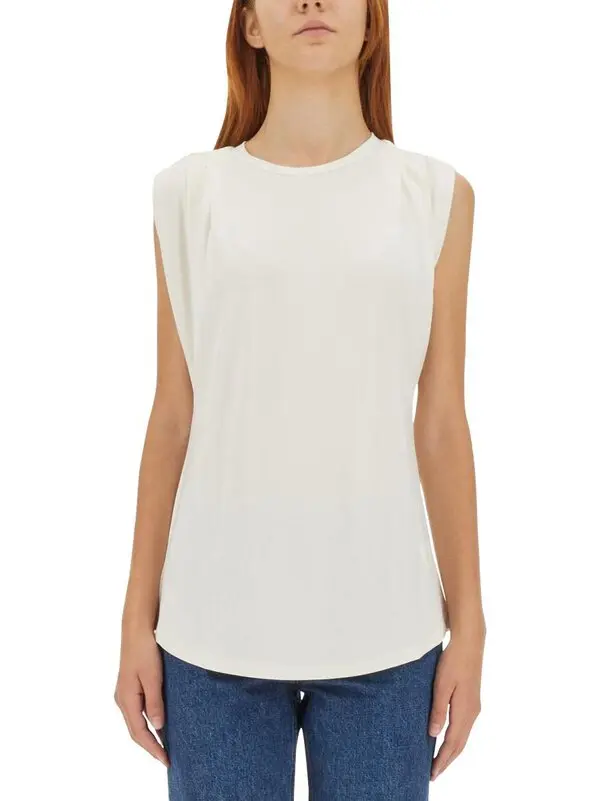Michael Kors Regular Fit Viscose Top - White