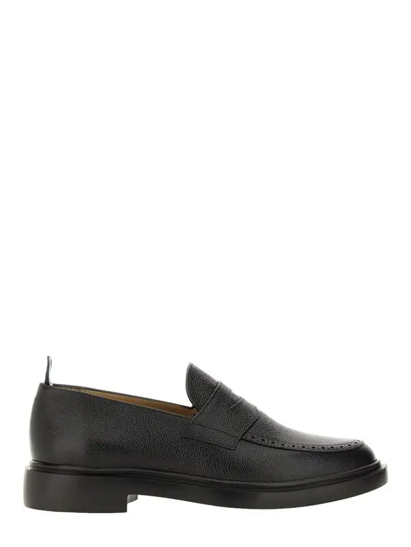 Thom Browne Calf Leather Loafers - Black