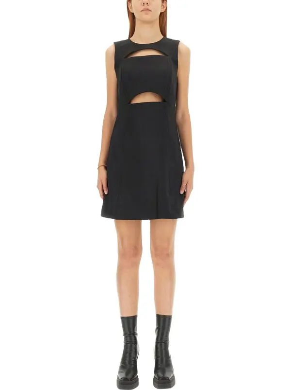 Michael Kors Cut Out Slim Fit Mini Dress - Black