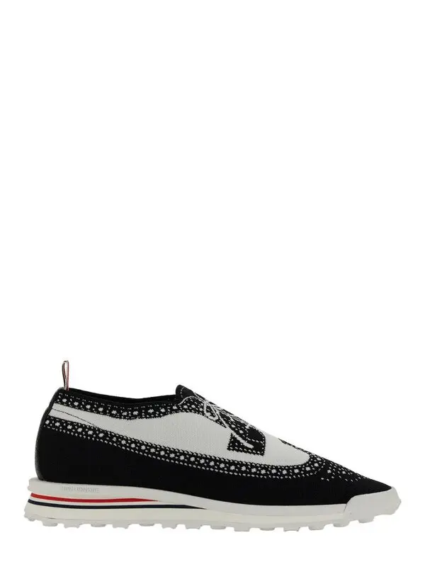 Thom Browne Longwing Knit Trompe L'oeil Sneakers - Black