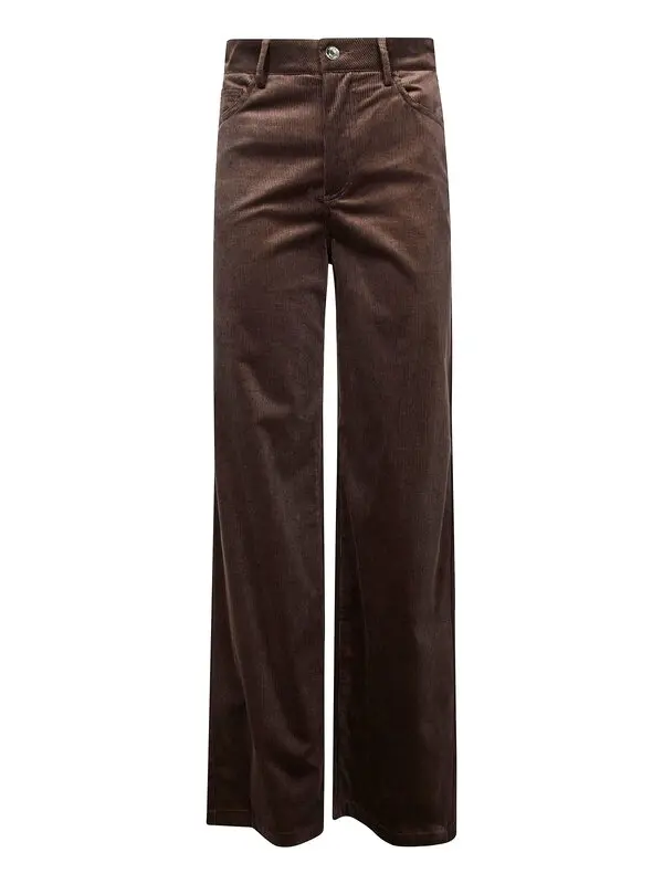 Liu Jo Wide Leg Corduroy Trousers - Marrone
