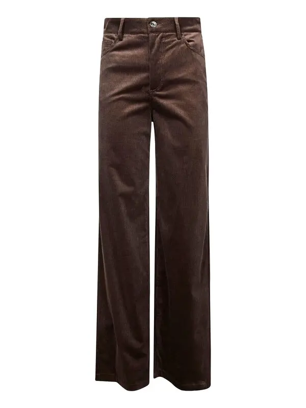 Liu Jo Corduroy Wide Leg Trousers - Marrone