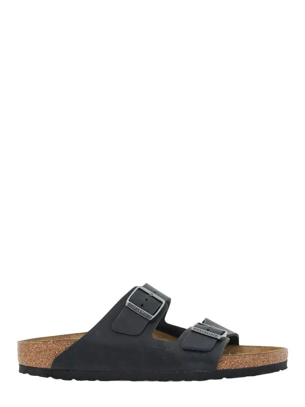 BIRKENSTOCK Leather Arizona Slip-on Sandals - Black