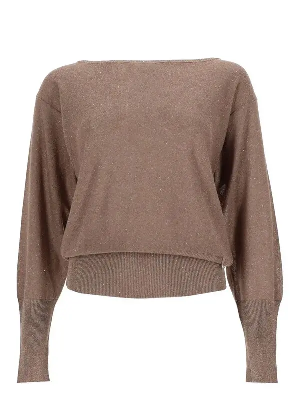 Herno Elegant Sweater With Paillettes Spring/summer 2026 - Grey