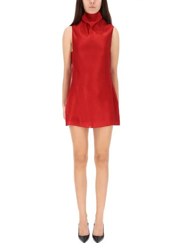 Khaite Daria Sleeveless Mini Dress - Red
