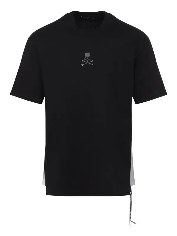 MASTERMIND Cotton Side Panel Short Sleeves Tee - Black
