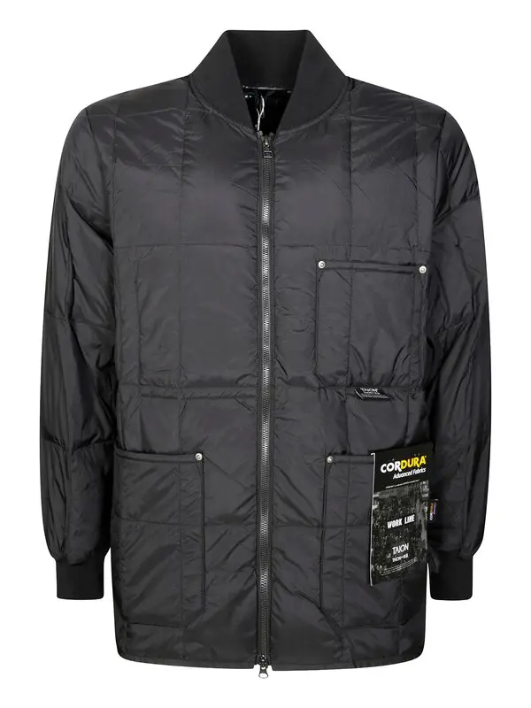 Taion Quilted Padded Bomber Jacket - Nero