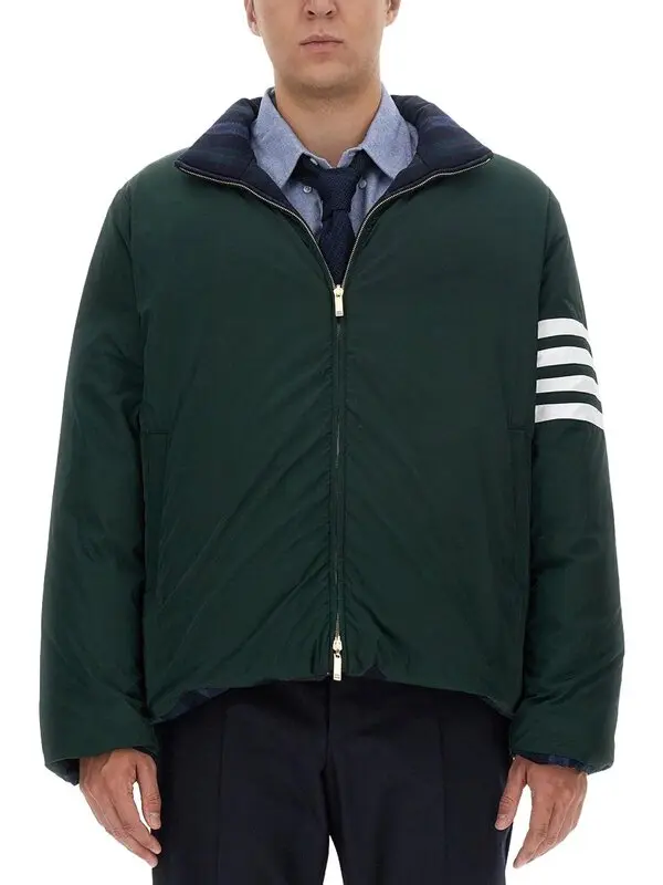 Thom Browne Reversible Wool And Cashmere Jacket - Blue