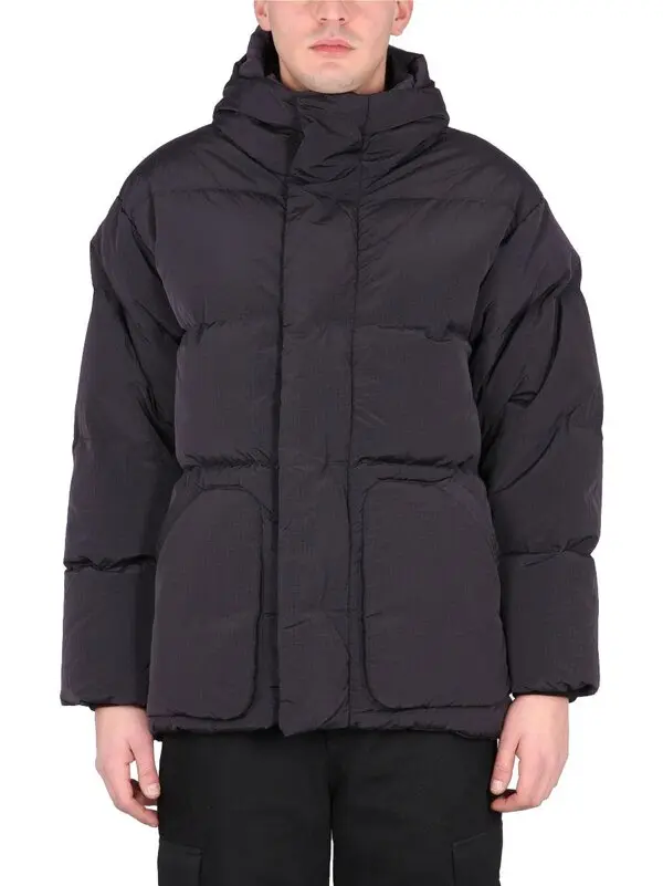IENKI IENKI Michlin Ribbed Hooded Down Jacket - Black