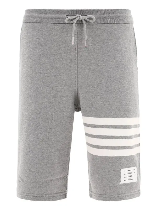 Thom Browne Classic Sweat Shorts With Engineered 4-bar Detailing - Grey