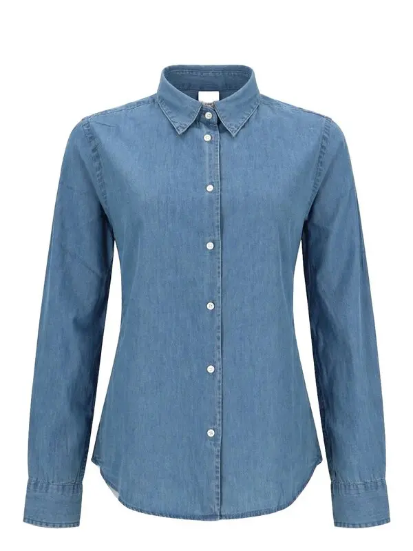 Aspesi Long Sleeve Cotton Shirt - Denim