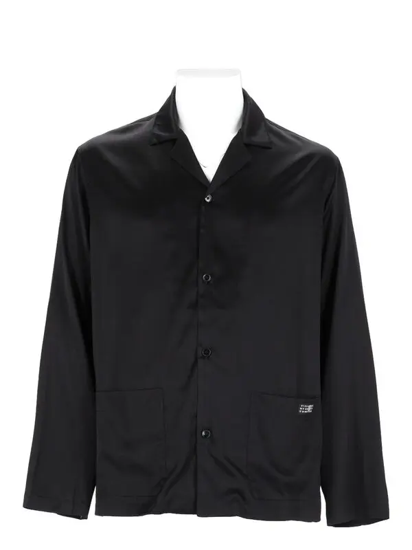 MAISON MARGIELA Silk Blend Long Sleeve Shirt - Black