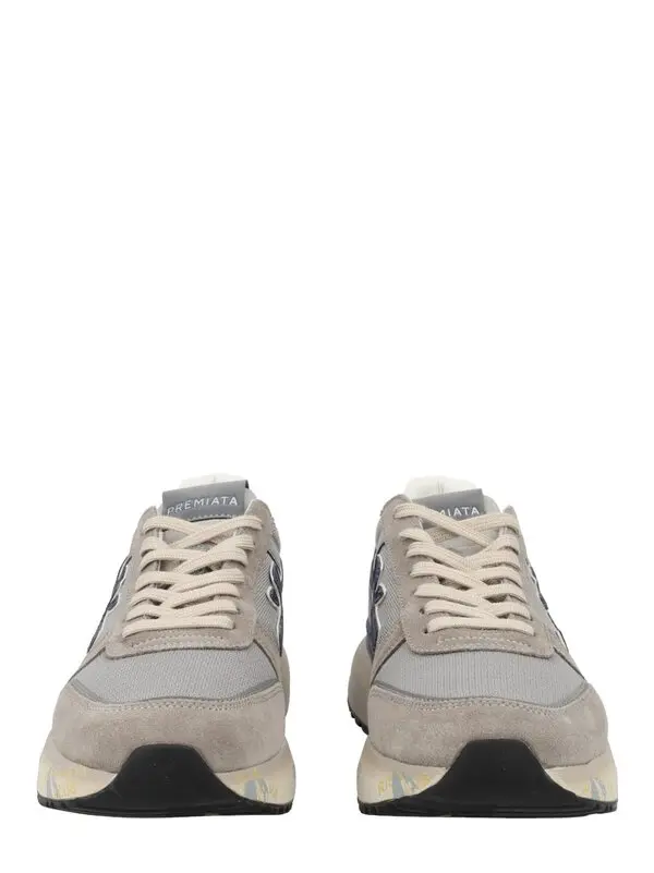 Premiata Mick 8001 Suede Panelled Sneakers - Grey