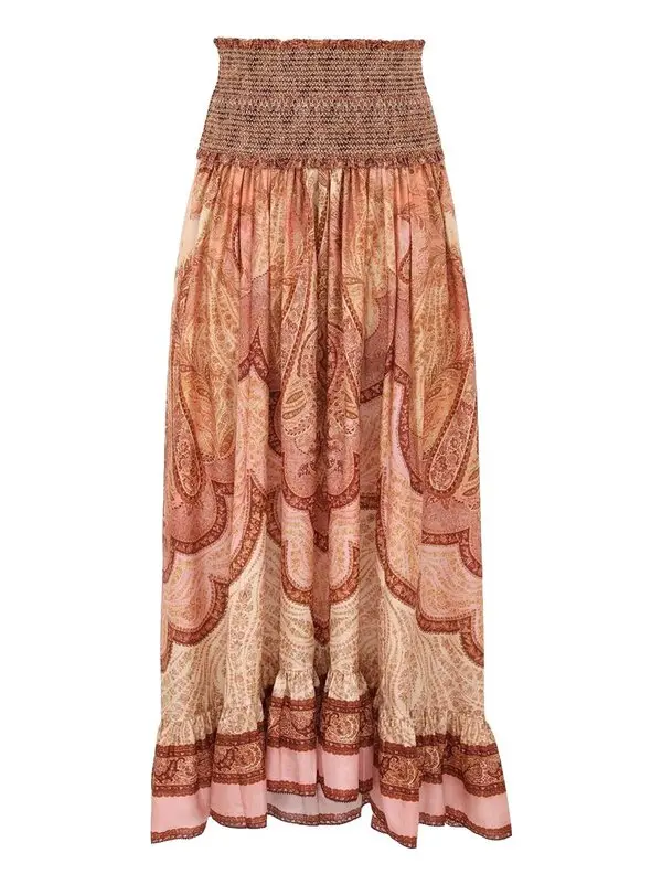 Zimmermann Wanderlust Silk Maxi Skirt - Multicolour