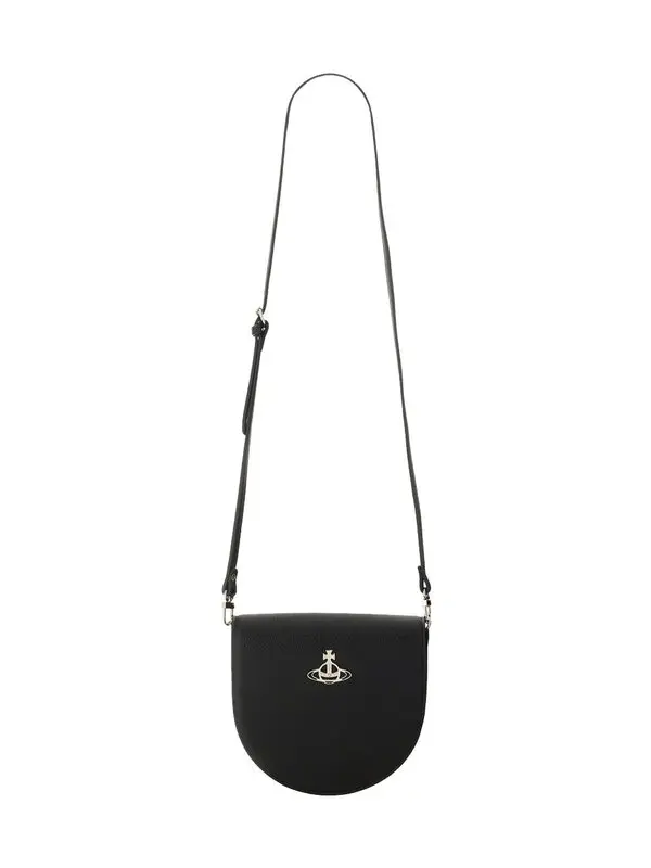 VIVIENNE WESTWOOD Saddle Shoulder Bag - Black