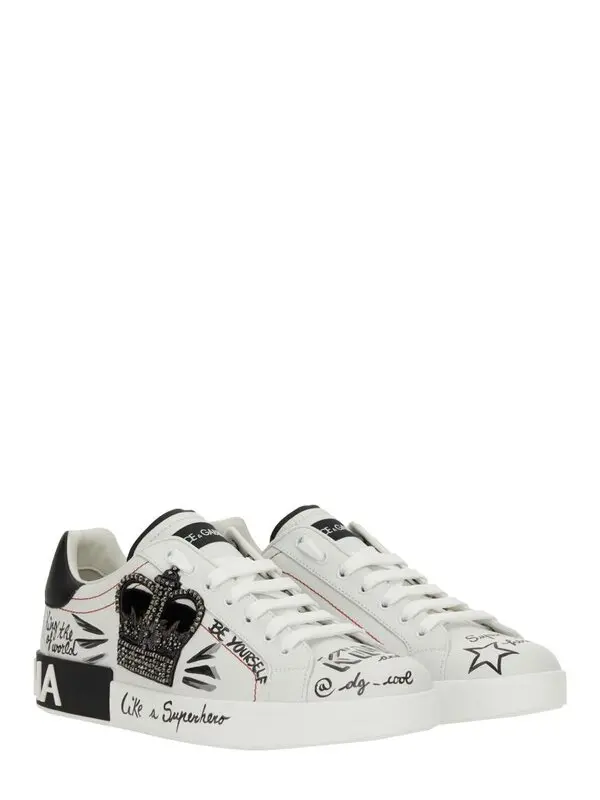 Dolce & Gabbana Logo-patch Sneakers - White