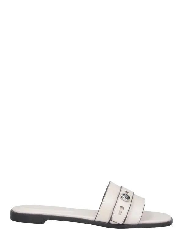 Tory Burch Romy Suede Slide Sandals - White