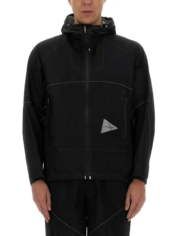 AND WANDER 3l Ul Rain Jacket - Black