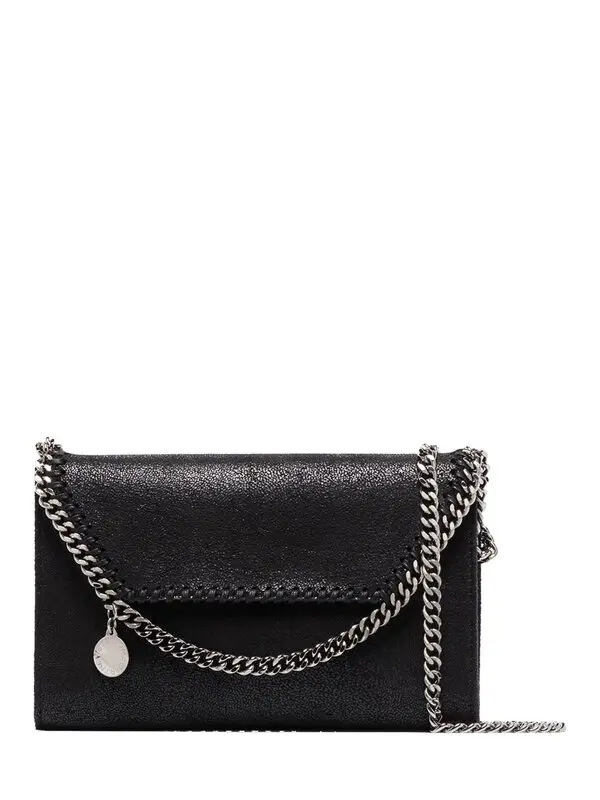 Stella McCartney Vegan Mini Shoulder Bag With Glossy Finish - Nero
