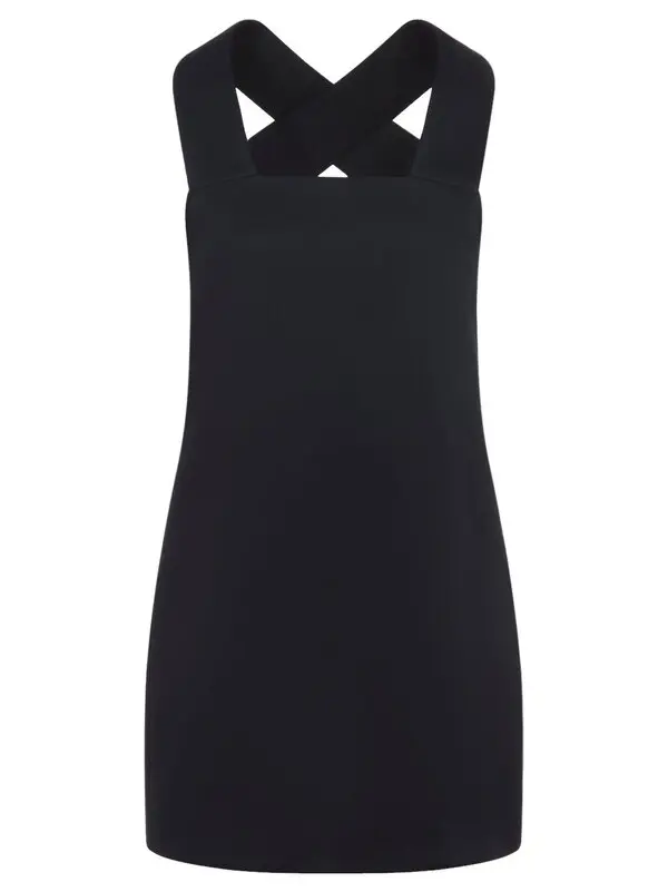 Khaite Cross-over Backless Mini Dress - Black