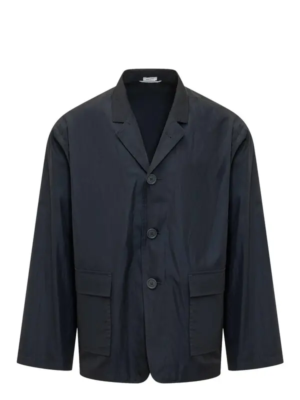 Thom Browne Packable Blazer With Buttoned Pocket - Navy