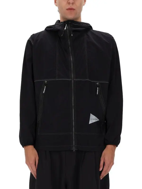 AND WANDER Durable Nylon Sports Jacket - Black