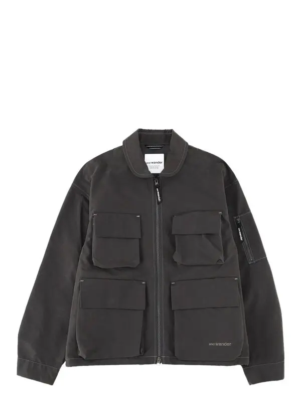 AND WANDER Pocket Zip Jacket - Grey