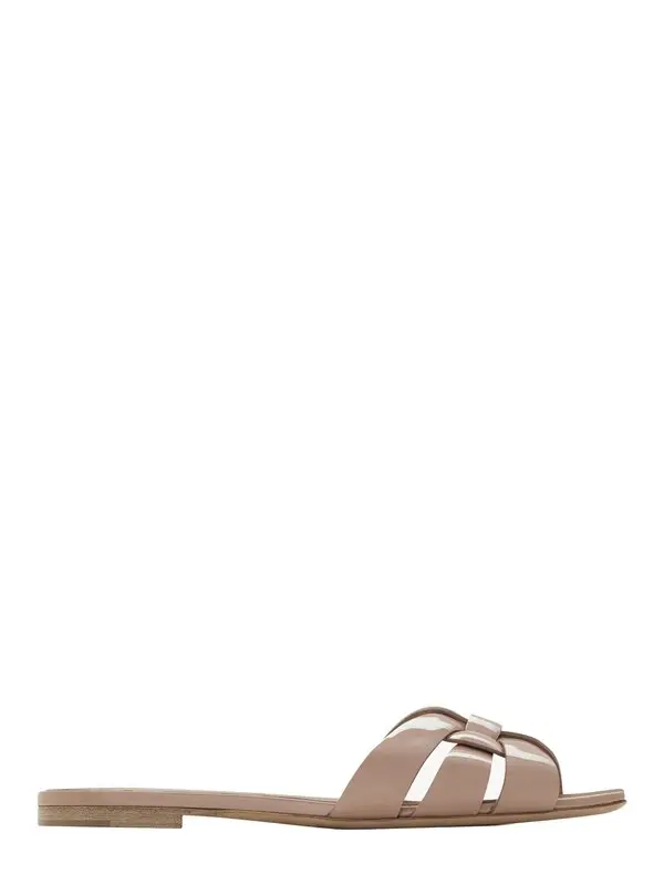 Saint Laurent Mini Intertwining Straps Sandals With Low Heel - Pink