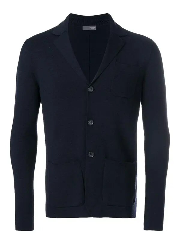 DRUMOHR Knit Blazer-style Cardigan - Blue