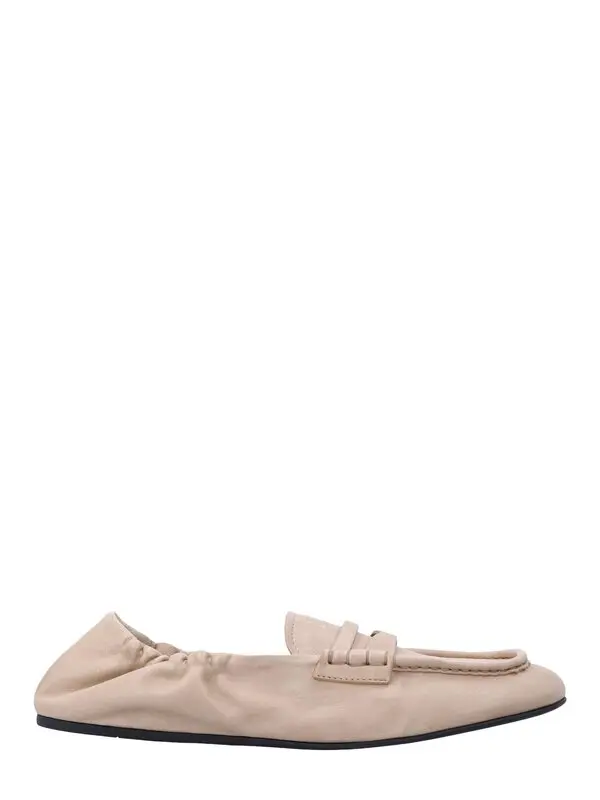 Miu Miu Ruched Suede Loafers - Rope