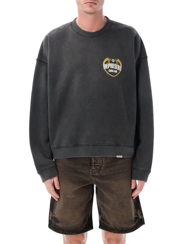 REPRESENT The Angel Oversized Sweater - Stained Black