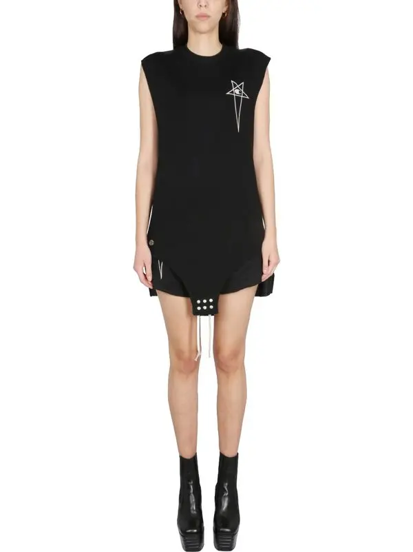 CHAMPION X RICK OWENS Body Sl" Cotton Sleeveless Top - Black
