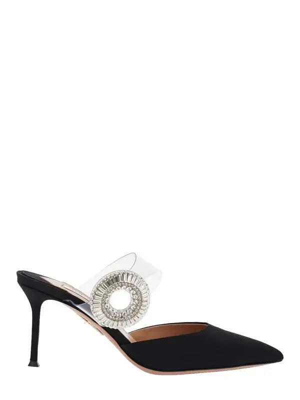 AQUAZZURA Silk Hoop Heeled Pumps - Black